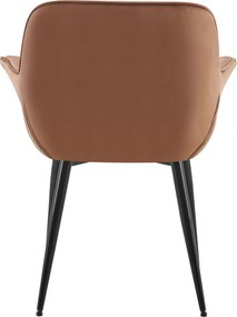 Jídelní židle Roseville samet – hnědá