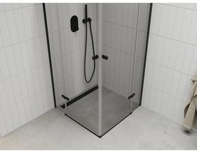 Mexen Roma Duo sprchový kout 90 x 90 cm, čiré sklo-černý profil, 854-090-090-70-00-02