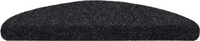 Schodové rohože samolepicí 30 ks 56 x 17 x 3 cm černé, půlkulaté 3365681