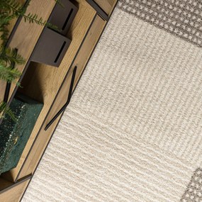 Dywany Łuszczów, Kusový koberec Fusion 0805 cream/beige, 80x150, béžová, kancelář