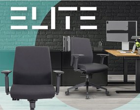 Ergonomická kancelářská židle MOSH Elite T3 - černá