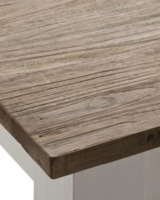 Stolek - lavice Milton white&amp;natural 130x75x45cm