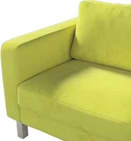 Potah na pohovku IKEA  Karlstad 2-místná, nerozkládací, krátký barva zelená látka lesklé, sametová