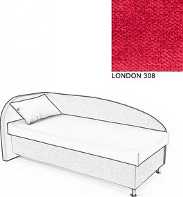 Dřevona - Elitte Čalouněná postel AVA NAVI, s úložným prostorem, 90x200, levá, LONDON 308