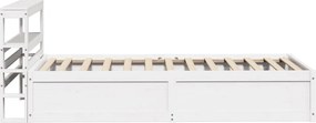 Rám postele s čelem bílý 75 x 190 cm masivní borovice 3306367