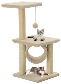 Škrabadlo pro kočky sisalové sloupky 65 cm béžové 170548