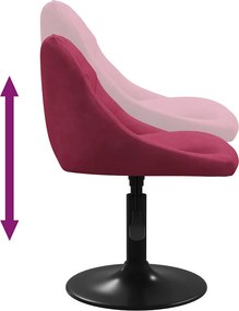 Barová židle vínová samet 335322