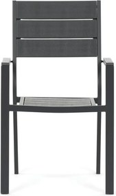 Zahradní sestava AZS-B1656 GREY, polywood, šedá (156 x 78) cm