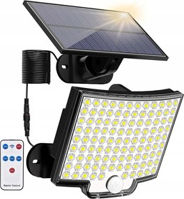 Led Solární Reflektor Hyram Zahradní Nástěnné Svítidlo IP65, Voděodolné