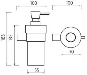 Nimco Dávkovač tekutého mýdla, pumpička plast NAVA - NA 28031W