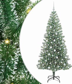 Umělý vánoční stromeček se sněhem a LED osvětlením 210 cm 3396827