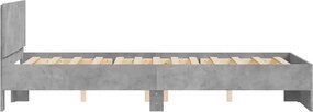 Rám postele s čelem betonově šedý 120 x 200 cm 3207493