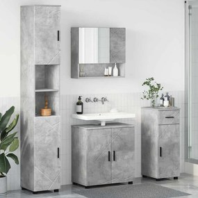 Sada koupelnového nábytku 4 ks Betonově šedá 61 x 35 x 64 cm 3392976