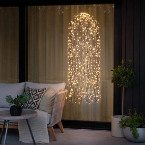 LED světelný závěs medúza 2 600K 900 LED 145x45cm