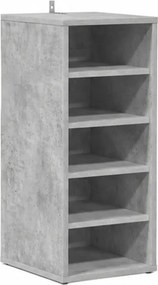 skříňka na boty, botník, 5 polic, dřevo, 72x36x32 cm, beton šedá, Dekorino BB20260072