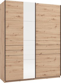 XXXLutz SKŘÍŇ S POSOUVACÍMI DVEŘMI, dub artisan, 145,5/217,5/60 cm Xora - Šatní skříně - 000834015301