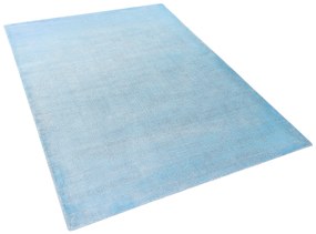 Viskózový koberec 160 x 230 cm světle modrý GESI II Beliani