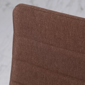 HOMCOM Sada 4 čalouněných židlí do obývacího pokoje nebo jídelny, moderní kuchyňské židle, kov a khaki látka