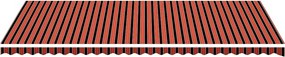 Náhradní plachta na markýzu oranžovo-hnědá 600 x 350 cm polyesterová 311964