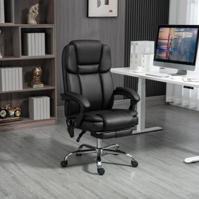 Kancelářská židle Vinsetto s vibrační masáží, ergonomická kancelářská židle s vyhříváním a funkcí polohování, výškově nastavitelná manažerská židle s…