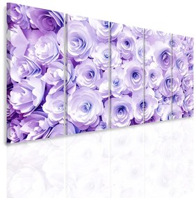 Malvis ® Vícedílný obraz - Záhon růží Velikost: 150x70 cm