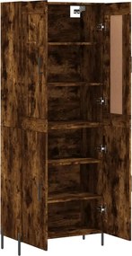 Skříň highboard kouřový dub 69,5 x 34 x 180 cm kompozitní dřevo 3199566