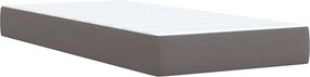 Box spring postel s matrací šedá 100x200 cm umělá kůže 3290710