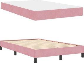 Postel s boxspringem s matrací Růžová 120 x 190 cm textil 3398682