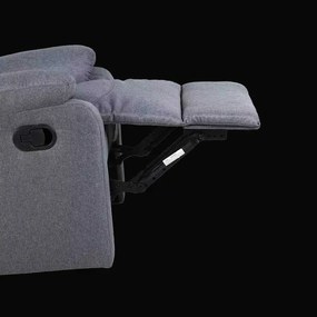 LuxuryForm DESIGN Televizní křeslo CARLOS s polohováním - šedé