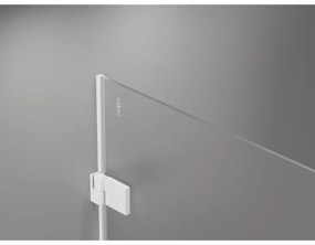 Mexen Lunar-B, výklopný sprchový kout levý 100 x 70 cm, 8mm čiré sklo, bílý profil, 832-100-070-20-00-L