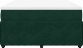 Box spring postel s matrací tmavě zelená 160x200 cm samet 3285653