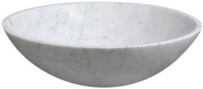 Sapho, BLOK kamenné umyvadlo 42x14 cm, bílá carrara, 2401-42