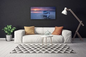 Obraz na plátně Loďka Pláž Slunce Krajina 100x50 cm