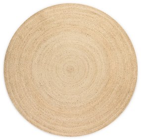 Oboustranný jutový kulatý koberec v přírodní barvě ø 100 cm Braided Ivory – Hanse Home