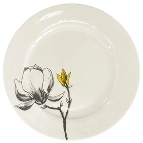 by inspire FINE TWIG talíř na dezerty 19 cm bílý s magnolií