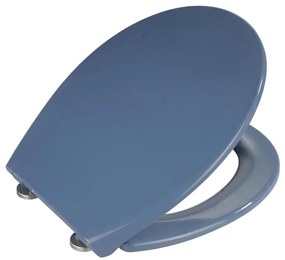 WENKO 22403100-WC sedátko SAMOS 44,5x37,5 cm modrá/stříbrná 22403100