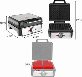 Eldom Wafio WA1600 černá / Vaflovač / 1600 W / termostat / nepřilnavý