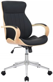 Kancelářská Židle Melilla ~ dřevo natura - Černá