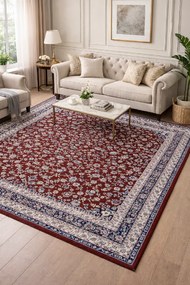 BE Koberec Jasmin 9870 RED - červený obdélníkový Rozměr: 80x150 cm