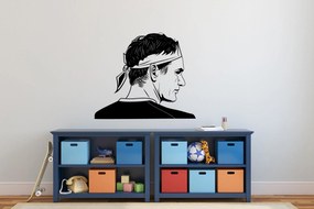 Lepy.cz Samolepka na zeď Roger Federer Velikost (šířka x výška): 90x76cm, Barevná varianta: Ledová modrá