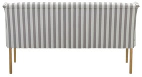 Šedo-bílá polstrovaná lavice Max Winzer Hendrick