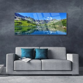 akrylový obraz Hora Jezero Krajina 125x50 cm