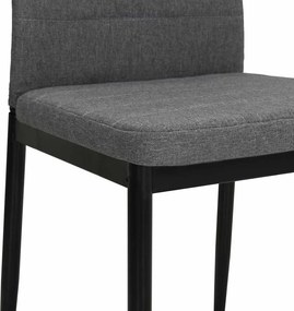 Jídelní židle 6 ks světle šedé textil 275380