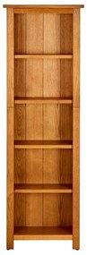 Petromila Knihovna s 5 policemi 45 x 22 x 140 cm masivní dubové dřevo
