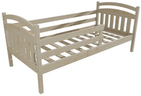 Vomaks Dětská postel DP 015 se zábranou Rozměr: 70 x 160 cm, Barva: surové dřevo