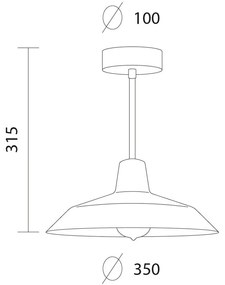 Černé stropní svítidlo Bulb Attack Cinco Basic