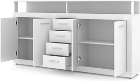 Komoda Luna 190 cm bílá