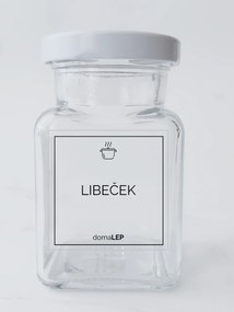Samolepka na kořenky LIBEČEK průhledná  5 × 5 cm základní písmo
