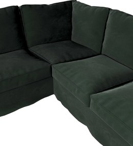 Potah na pohovku IKEA  Ektorp rohová barva zelená látka lesklé, sametová