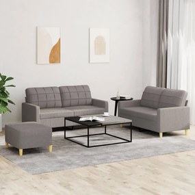 3dílná sedací souprava s poduškami taupe textil 3201289